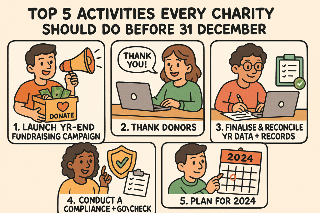 Top 5 Activities Every Charity Should Do Before 31 December